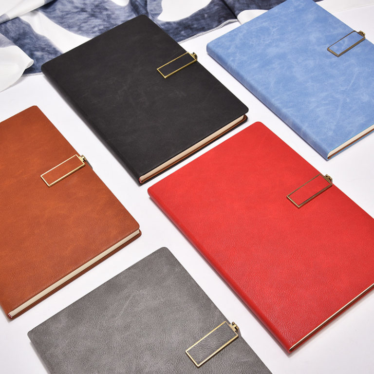 A5 PU lined notebook with band WN1102 - PU leather notebook supplier in ...