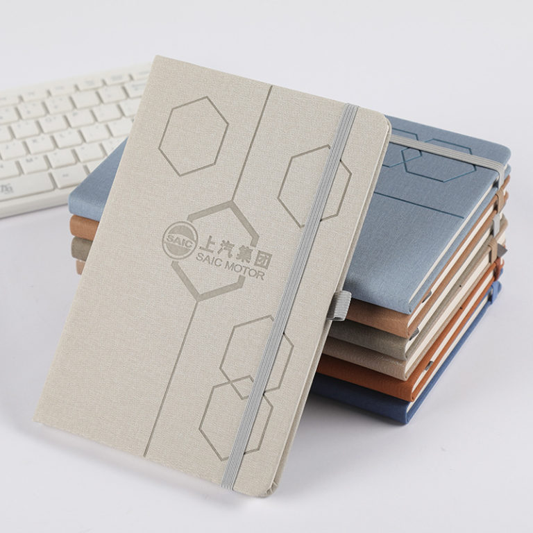 A5 PU lined notebook with band WN1102 - PU leather notebook supplier in ...