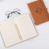 A5 PU lined notebook with band WN1102 - PU leather notebook supplier in ...