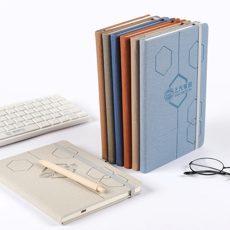 A5 PU lined notebook with band WN1102 - PU leather notebook supplier in ...