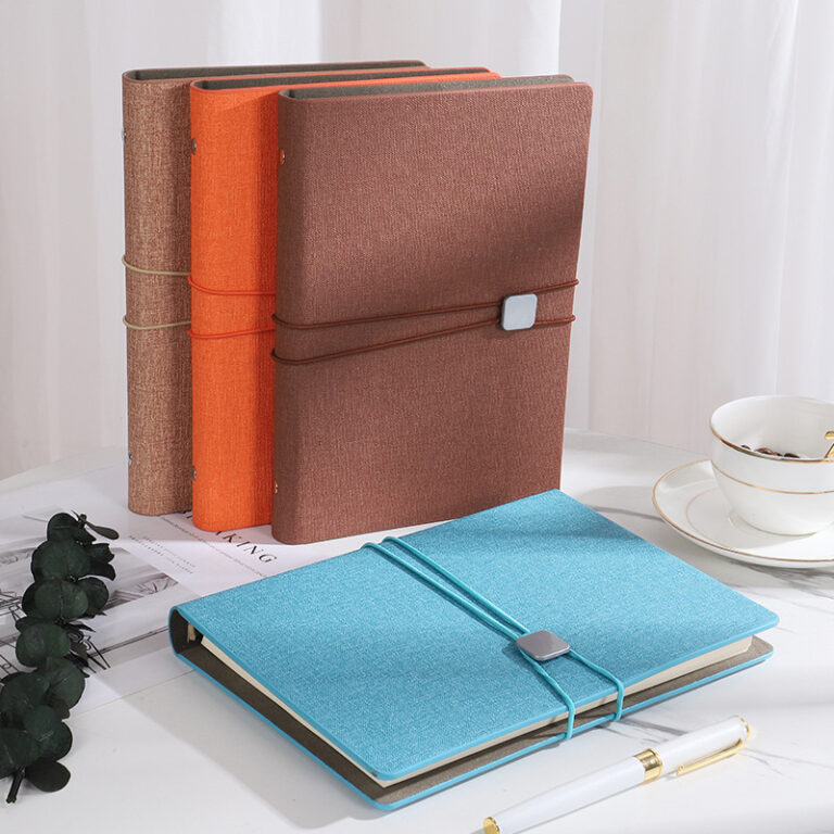 taiga PU organizer notebook with elastic WN5215 - PU leather notebook ...