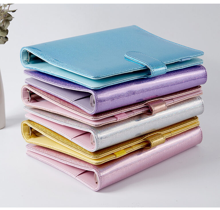 Laser dot Macaron A5 A6 PU leather notebook binder HY202 - PU leather ...