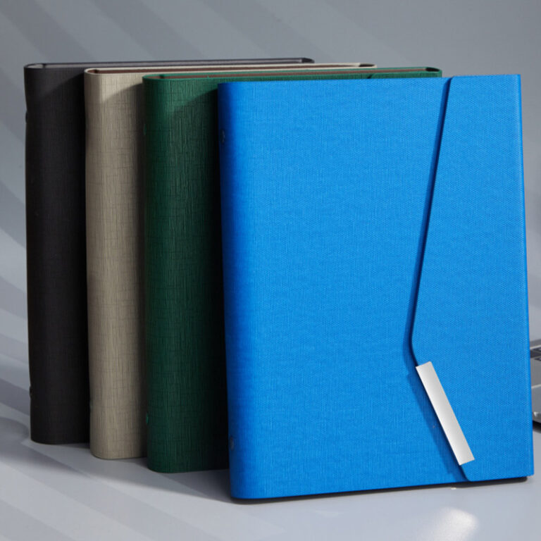 custom tri-fold organizer notebook HY302 - PU leather notebook supplier ...