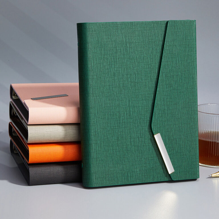 custom tri-fold organizer notebook HY302 - PU leather notebook supplier ...